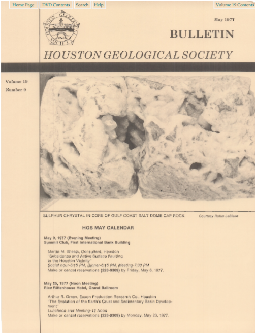 May 1977 | Houston Geological Society
