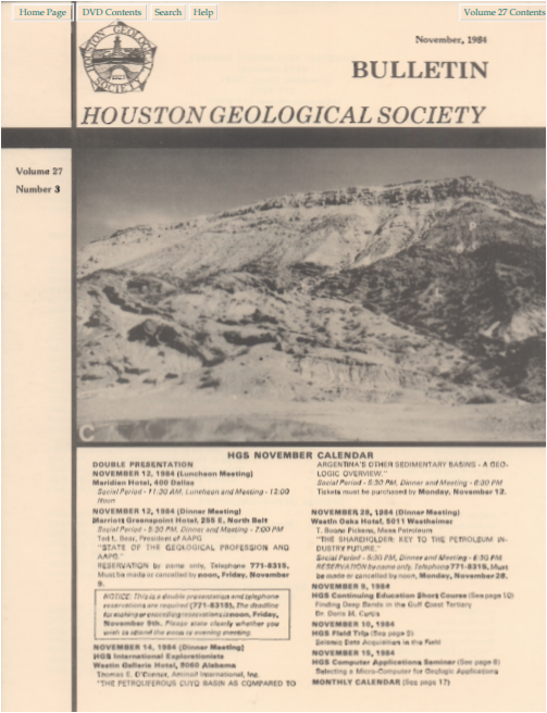 November 1984 | Houston Geological Society